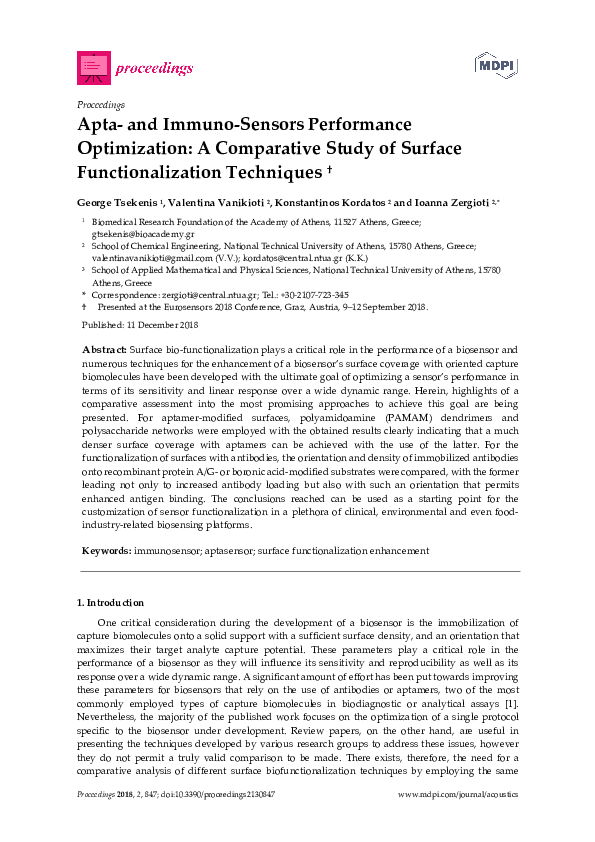 (PDF) Apta- and Immuno-Sensors Performance Optimization: A Comparative Study of Surface ...