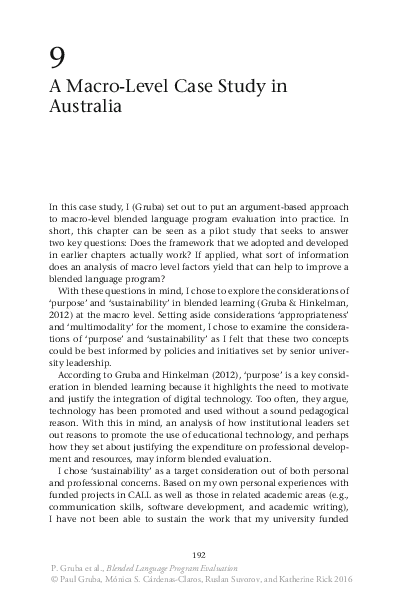 (PDF) A Macro-Level Case Study in Australia