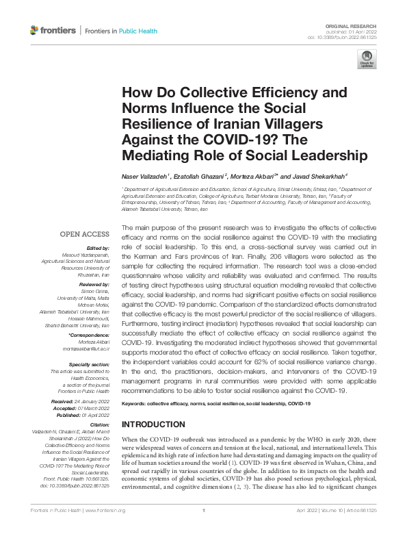 (PDF) How Do Collective Efficiency and Norms Influence the Social ...