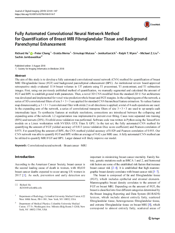 Pdf Fully Automated Convolutional Neural Network Method For