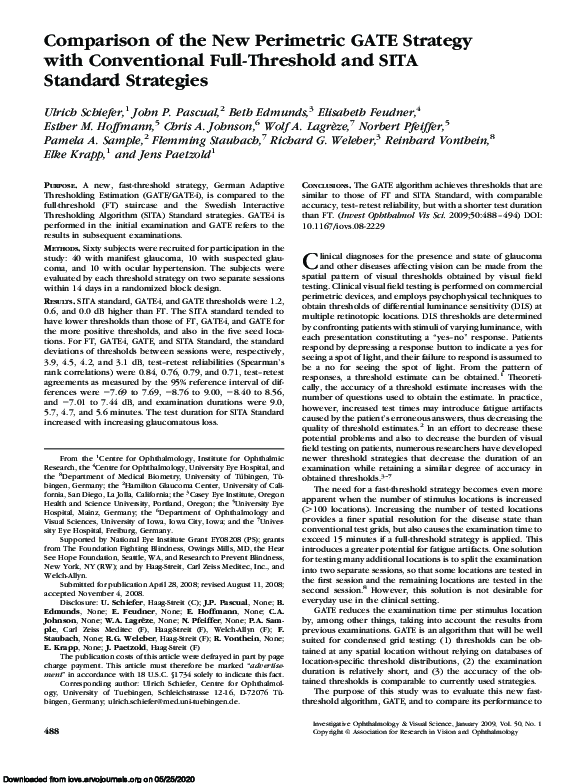 (PDF) Comparison of the New Perimetric GATE Strategy with Conventional ...