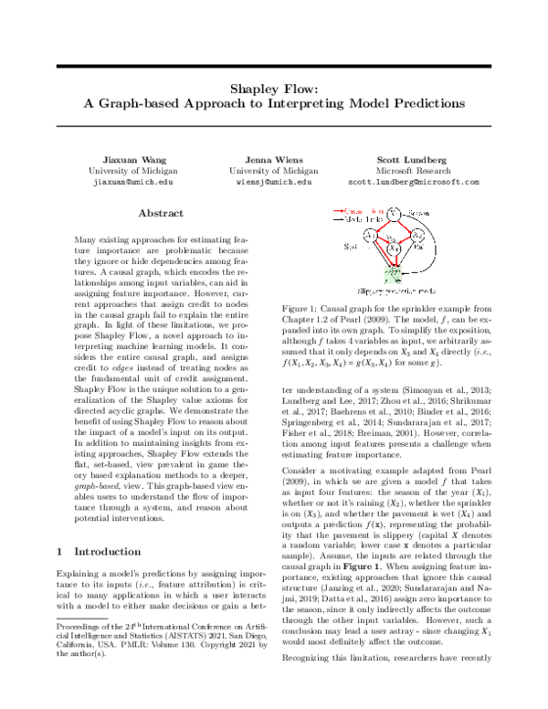 (PDF) Shapley Flow: A Graph-based Approach to Interpreting Model Predictions
