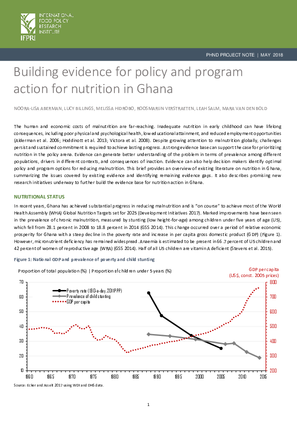 (PDF) Building evidence for policy and program action for nutrition in ...