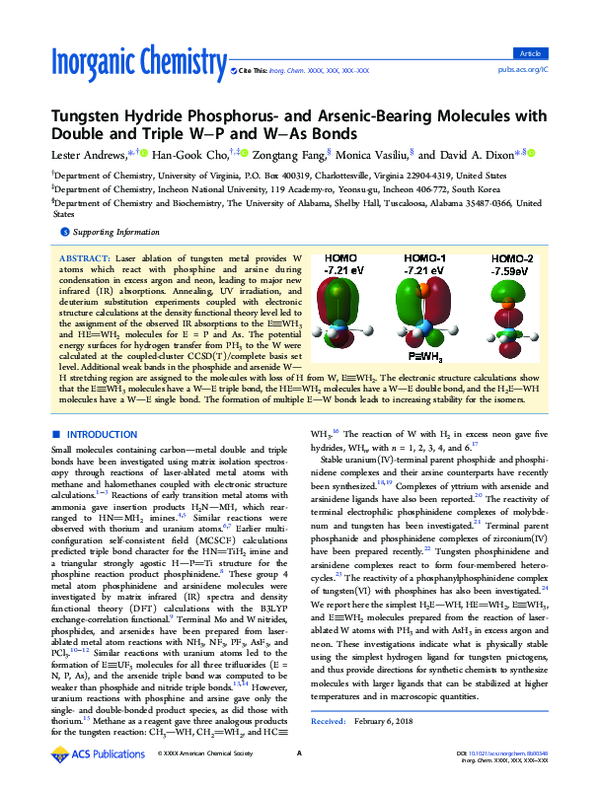 (PDF) Tungsten Hydride Phosphorus- and Arsenic-Bearing Molecules with ...