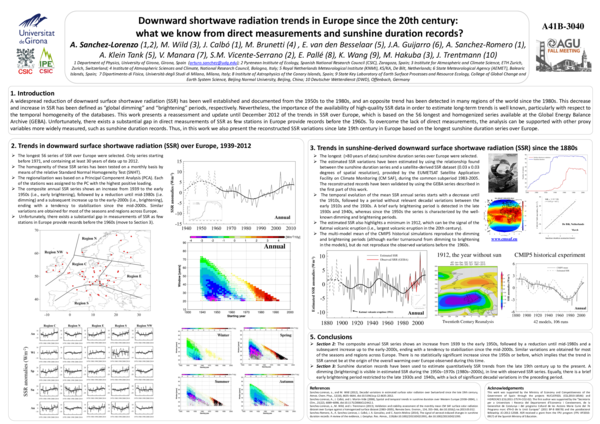 (PDF) Downward shortwave radiation trends in Europe since the 20th ...