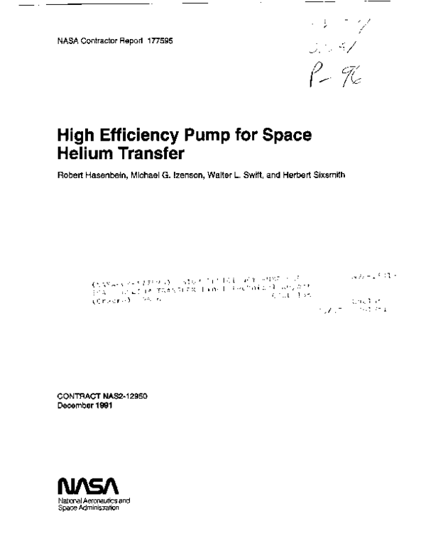 (PDF) High efficiency pump for space helium transfer