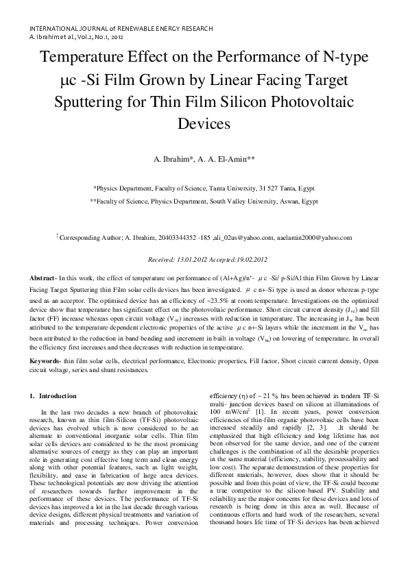 (PDF) Temperature Effect on the Performance of of n-Type uc -Si Film ...