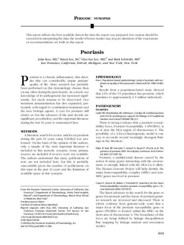 (PDF) Psoriasis