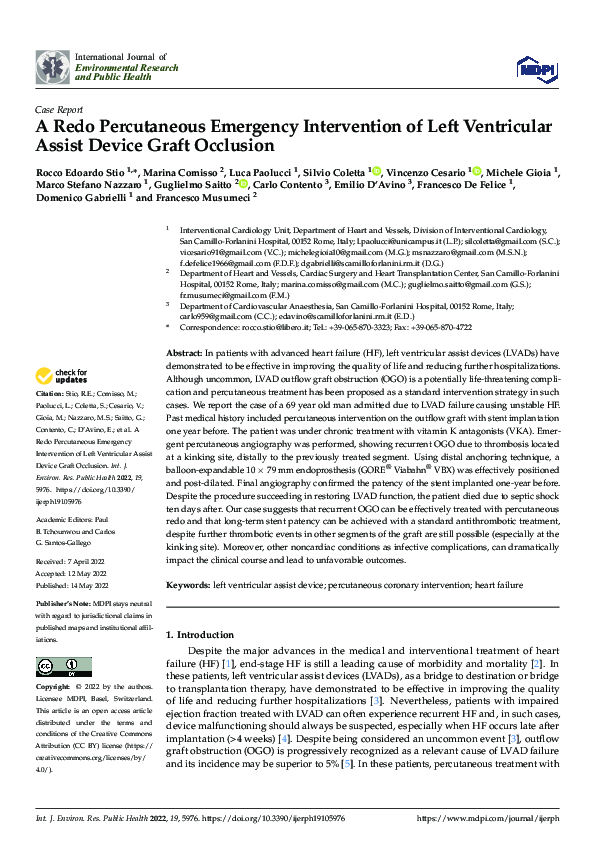 (PDF) A Redo Percutaneous Emergency Intervention of Left Ventricular ...