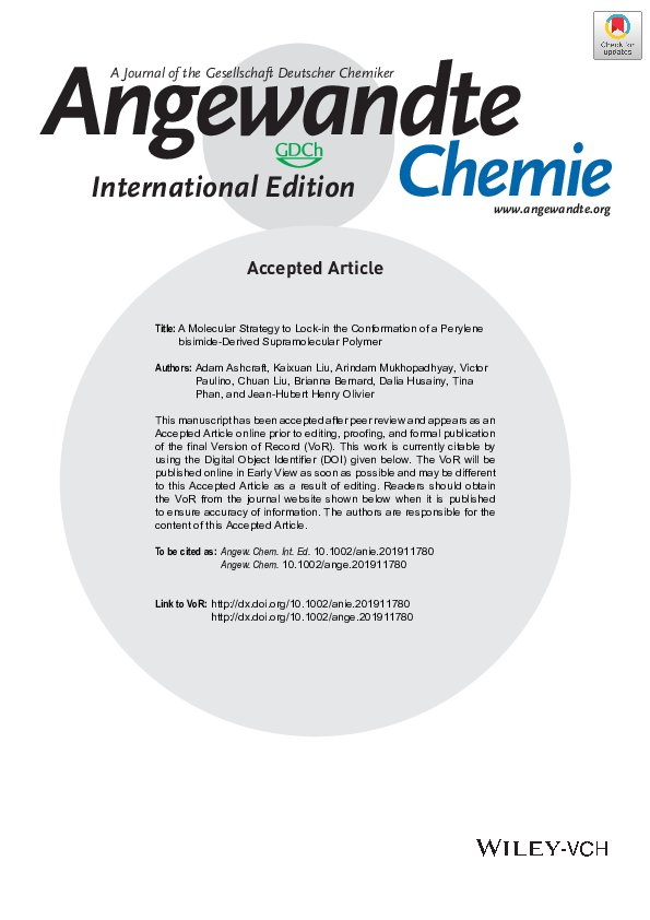 (PDF) A Molecular Strategy to Lock‐in the Conformation of a Perylene ...