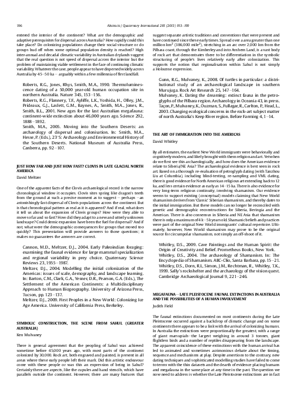 (PDF) Symbolic construction, the scene from Sahul (Greater Australia)