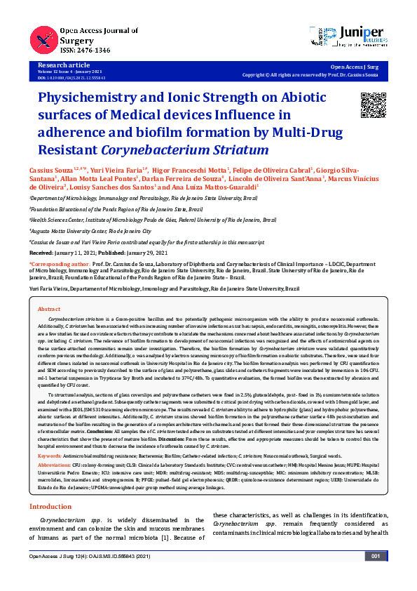 (PDF) Biofilm Production on Different Abiotic Surface, Positive and ...