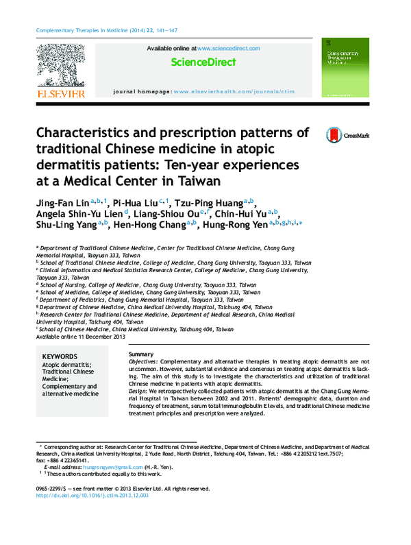 (PDF) Characteristics and prescription patterns of traditional Chinese ...
