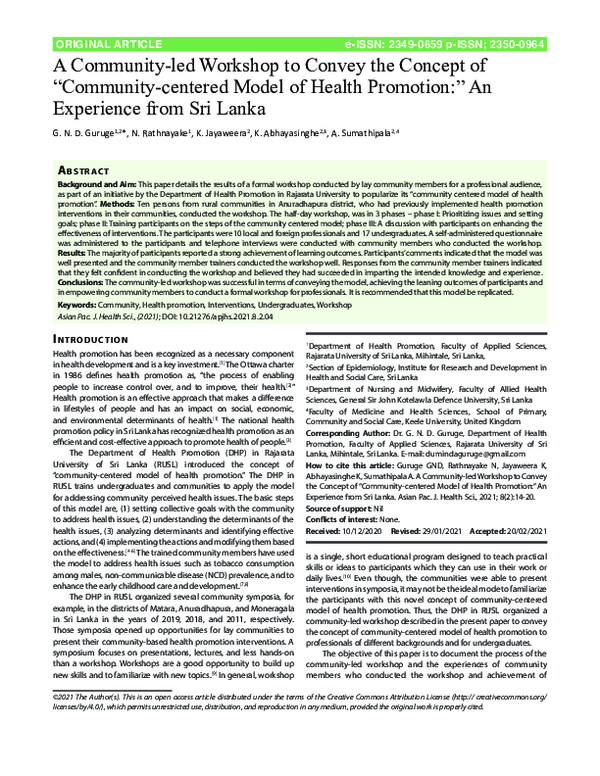 (PDF) A Community-led Workshop to Convey the Concept of “Community ...