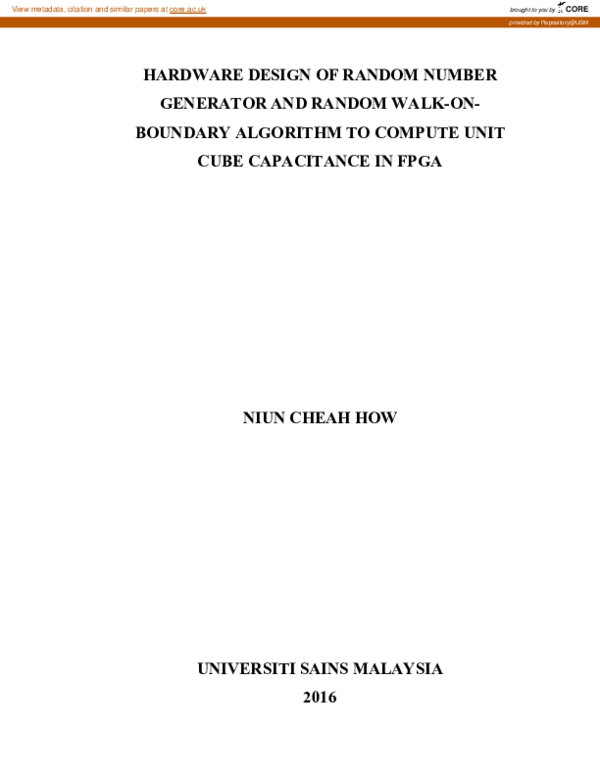 Pdf Fpga Based Rng And Monte Carlo For Capacitance