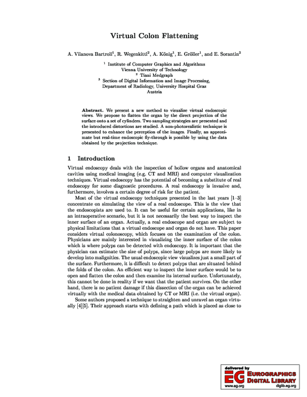 (PDF) Virtual Colon Flattening