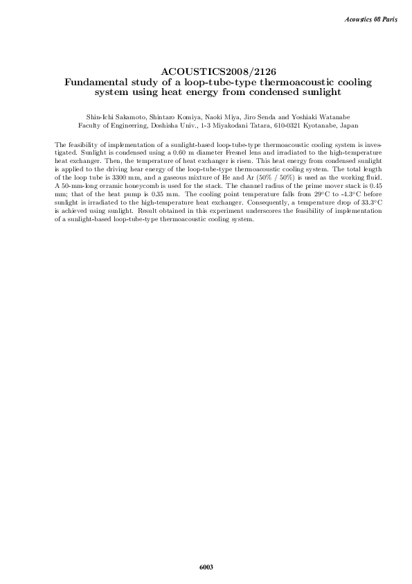 (PDF) Fundamental study of a loop-tube-type thermoacoustic cooling ...