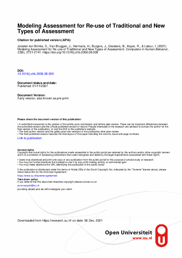 (PDF) Modeling assessment for re-use of traditional and new types of ...