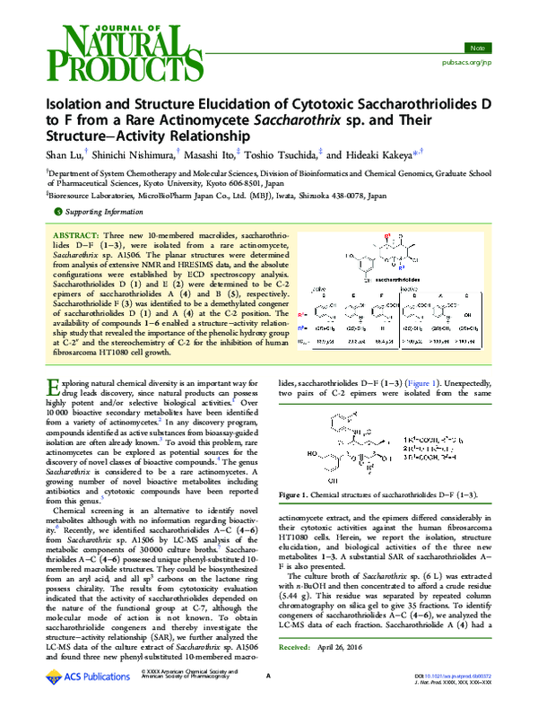 (PDF) Isolation and Structure Elucidation of Cytotoxic ...