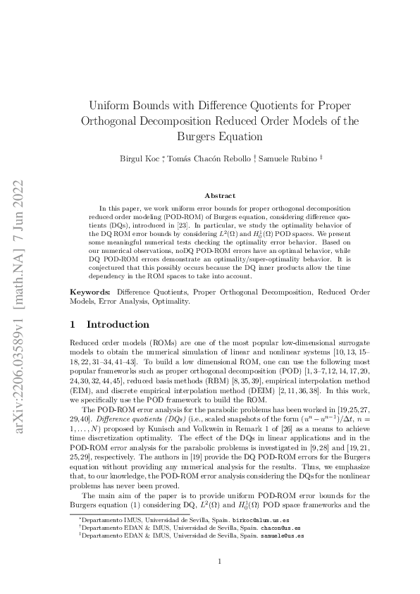(PDF) Uniform Bounds with Difference Quotients for Proper Orthogonal Decomposition Reduced Order ...