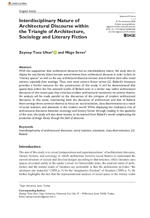 (PDF) Interdisciplinary Nature of Architectural Discourse within the Triangle of Architecture ...