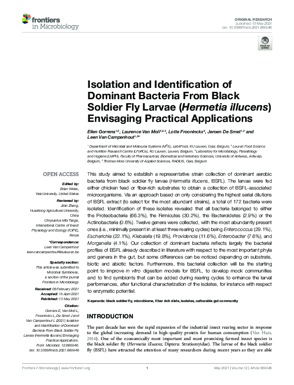 (PDF) Isolation and Identification of Dominant Bacteria From Black ...