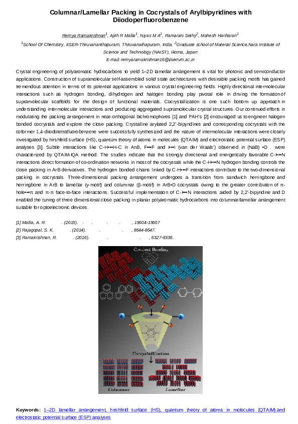 (PDF) Columnar/Lamellar Packing in Cocrystals of Arylbipyridines with ...