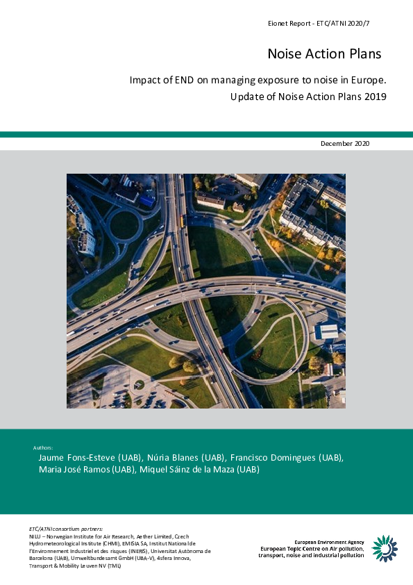 (PDF) ETC/ATNI Report 2020/7: Noise Action Plans. Impact of END on ...