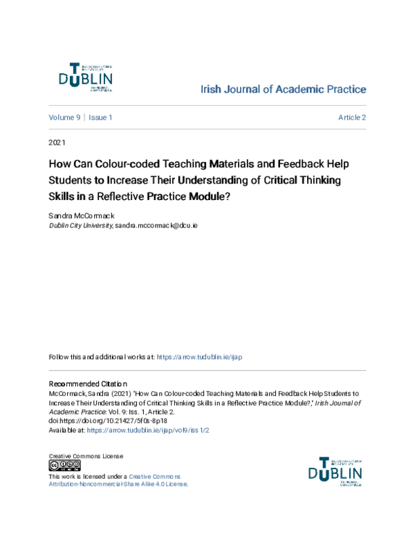 (PDF) How Can Colour-coded Teaching Materials and Feedback Help ...