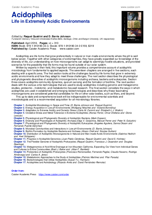 (PDF) Acidophile Microbiology in Space and Time | Aulia Fitriani ...