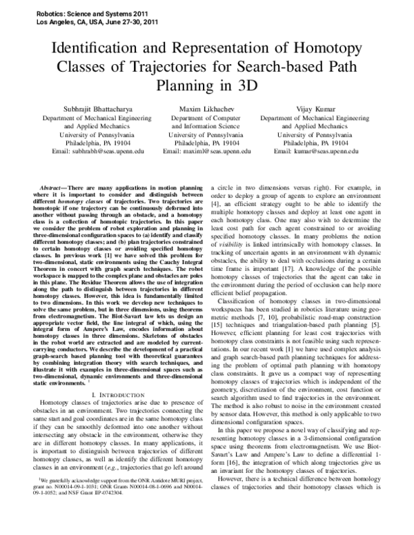 (PDF) Identification and Representation of Homotopy Classes of ...