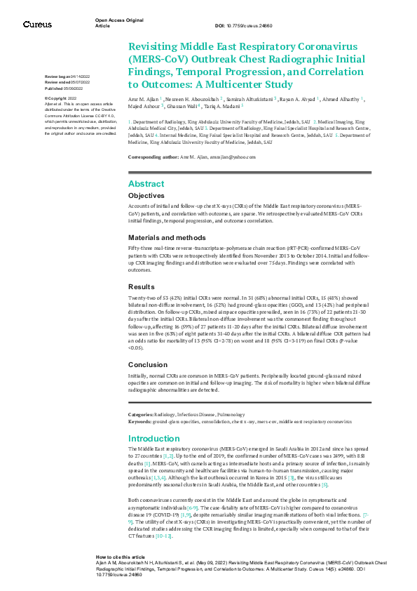 (PDF) Revisiting Middle East Respiratory Coronavirus (MERS-CoV ...