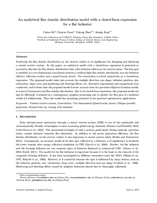(PDF) An analytical flux density distribution model with a closed-form ...