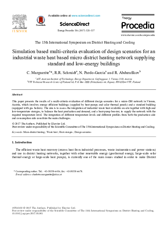 (PDF) Simulation based multi-criteria evaluation of design scenarios for an industrial waste ...