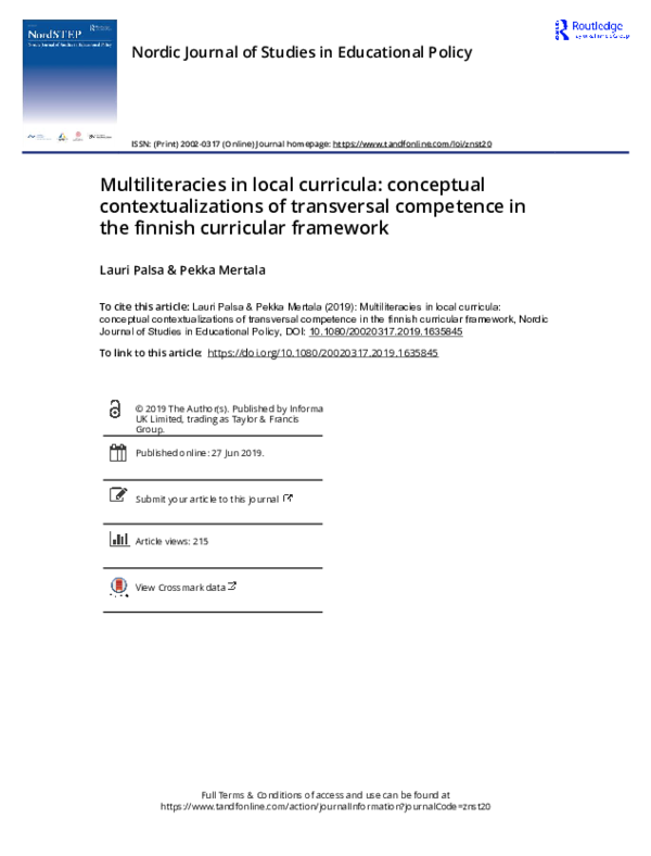 (PDF) Conceptual Framework of Civic Competence