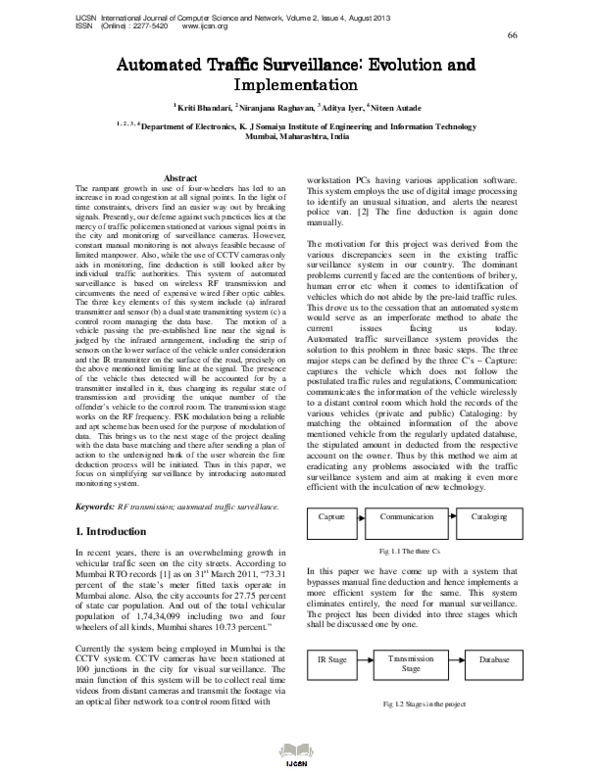 (PDF) Automated Traffic Surveillance: Evolution and Implementation (PDF) Automated Traffic Surveillance: Evolution and Implementation