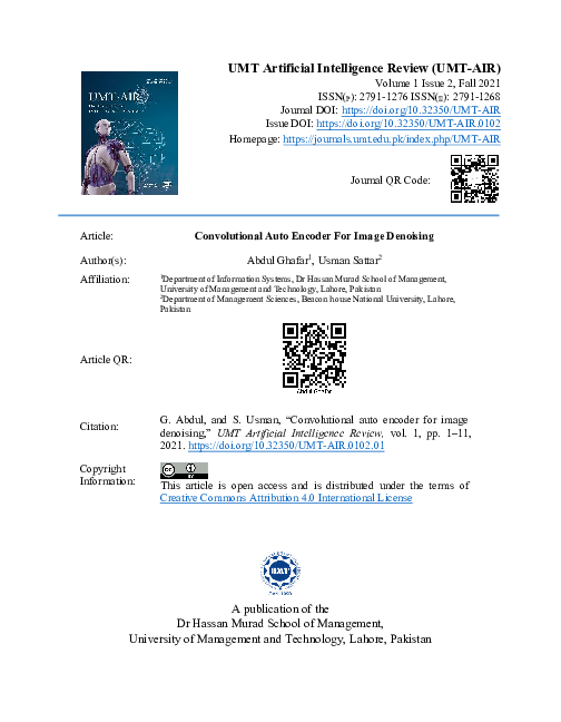 (PDF) Article Text Convolutional Autoencoder for Image Denoising