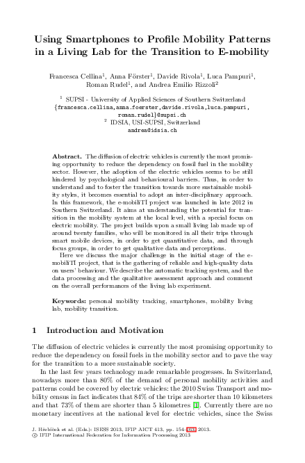 (PDF) Using Smartphones to Profile Mobility Patterns in a Living Lab ...