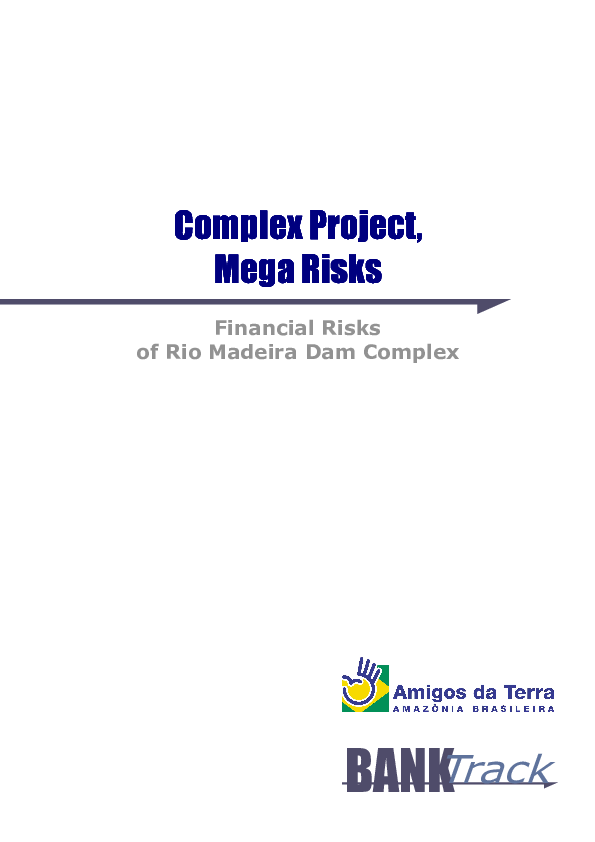 (PDF) Complex Project, Mega Risk - Financial Risks of Rio Madeira Dam ...