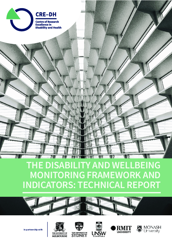(PDF) The Disability and Wellbeing Monitoring Framework and Indicators ...