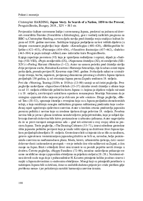 (PDF) Christopher HARDING, Japan Story. In Search of a Nation, 1850 to ...