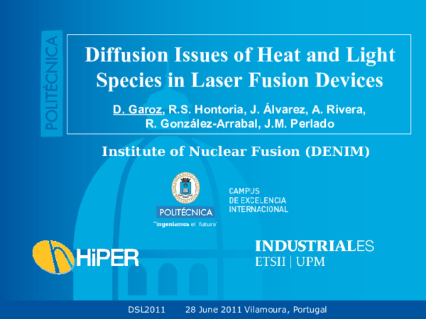 (PDF) Diffusion Issues of Heat and Light Species in Laser Fusion Devices