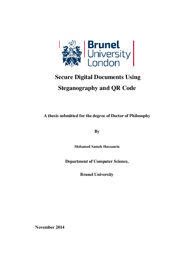 (PDF) Secure digital documents using Steganography and QR Code