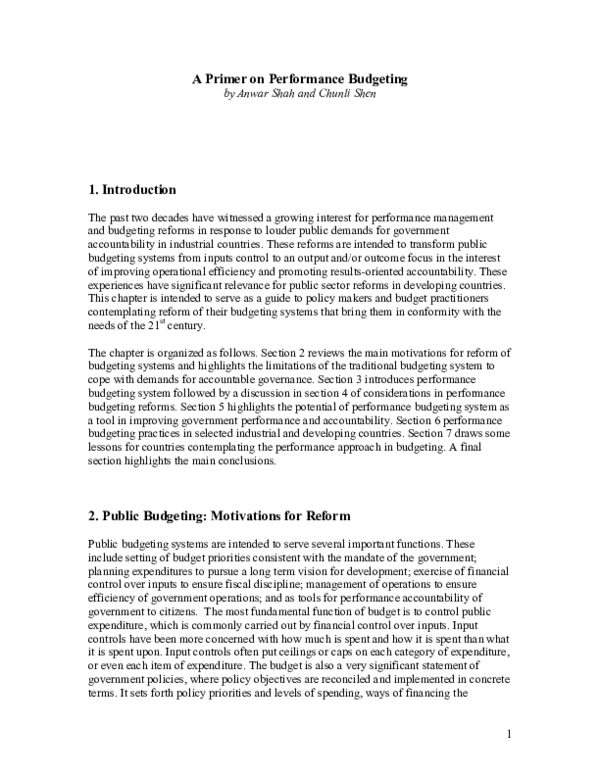 (PDF) The State of the States: Performance-Based Budgeting Requirements ...