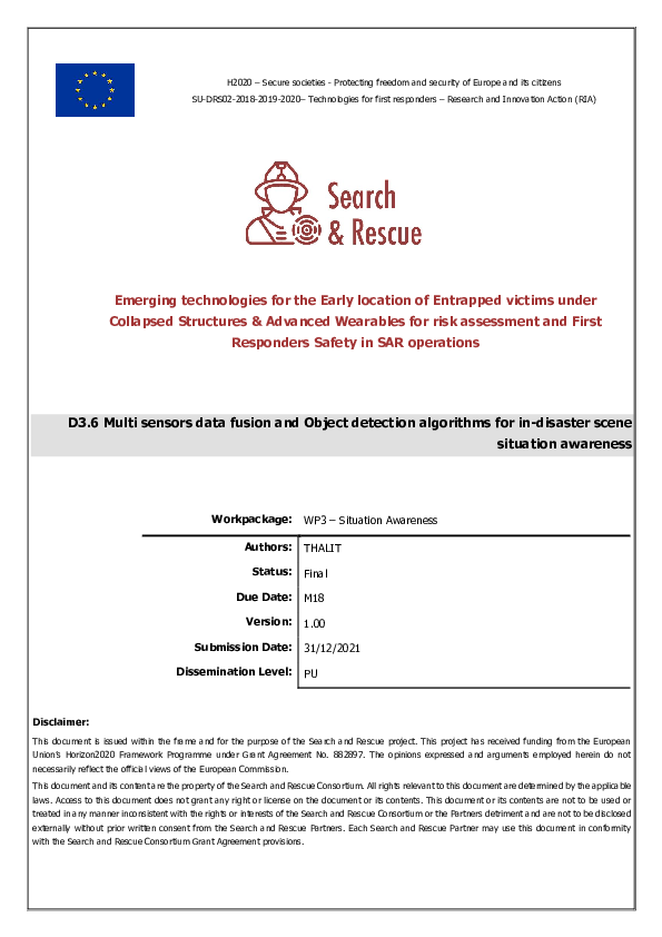 (PDF) Multi sensors data fusion and Object detection algorithms for in ...