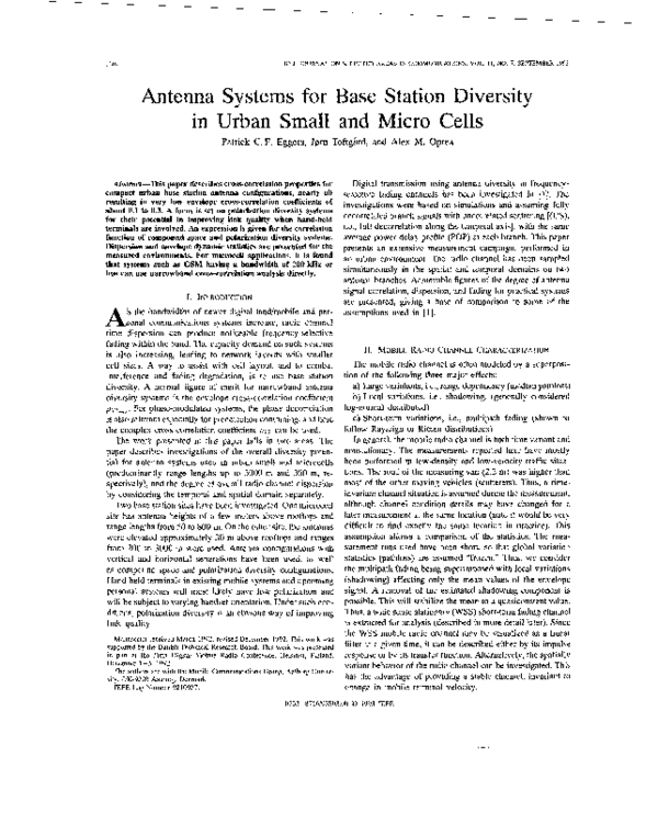 (PDF) Antenna systems for base station diversity in urban small and ...