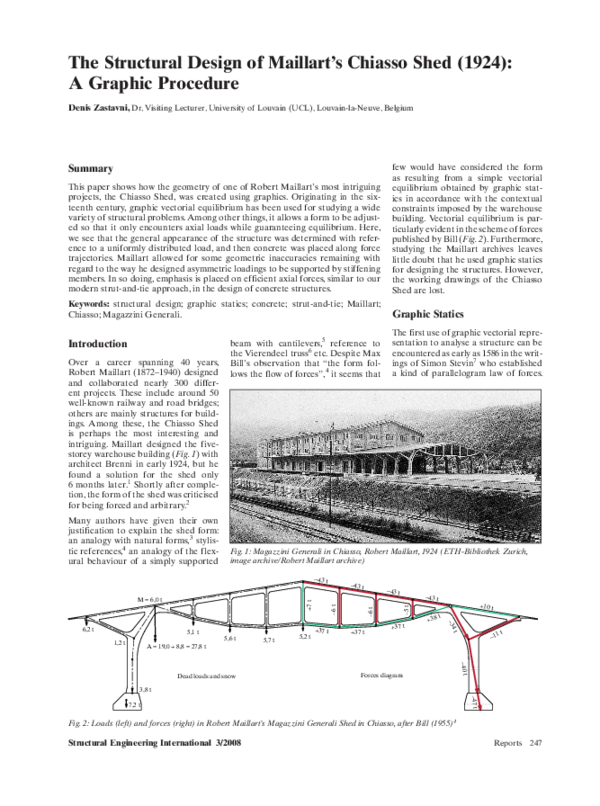 (PDF) The Structural Design of Maillart’s Chiasso Shed (1924): A ...