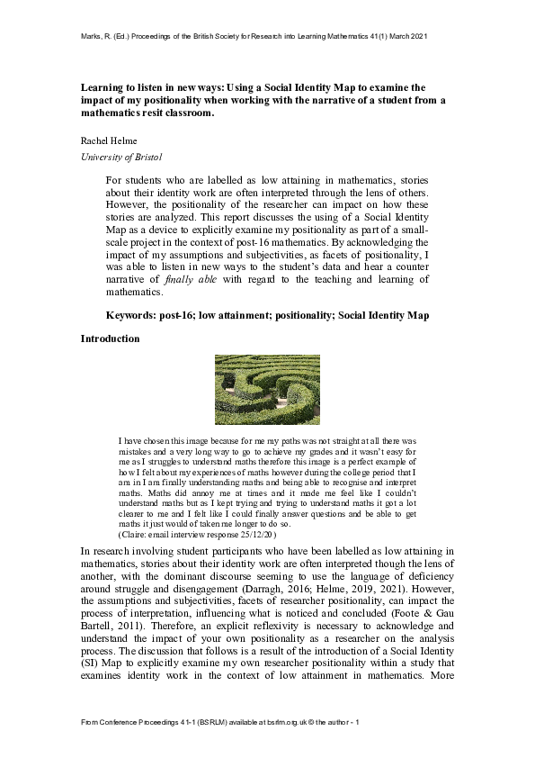 (PDF) Learning to listen in new ways: Using a Social Identity Map to ...