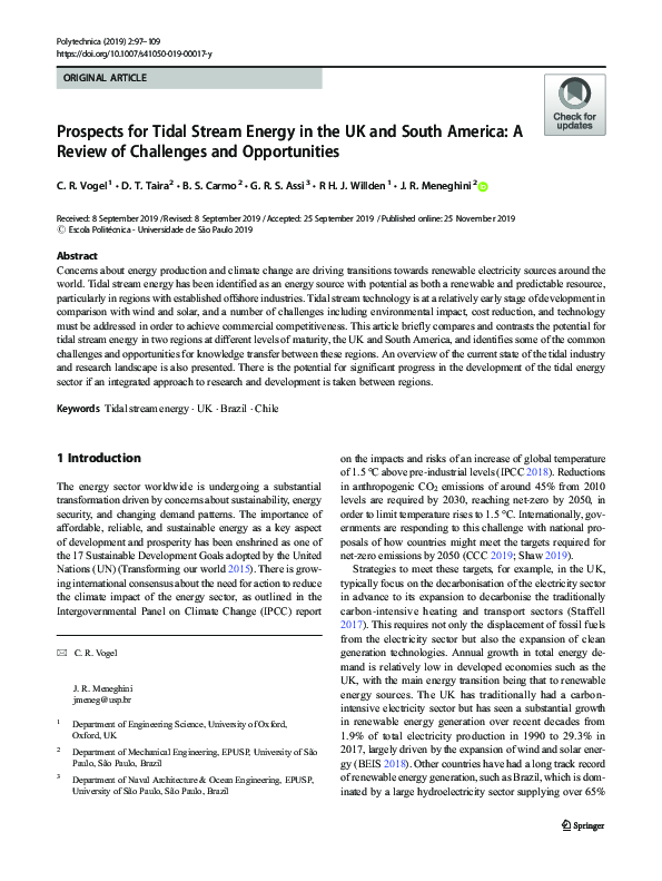 (PDF) Prospects for Tidal Stream Energy in the UK and South America: A ...