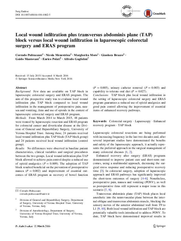 (PDF) Local wound infiltration plus transversus abdominis plane (TAP ...